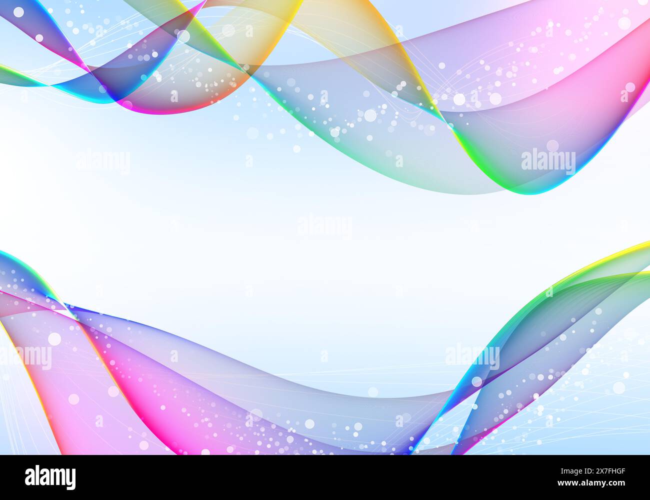 Creative abstract banner illustration. Rainbow colored liquid waves ...