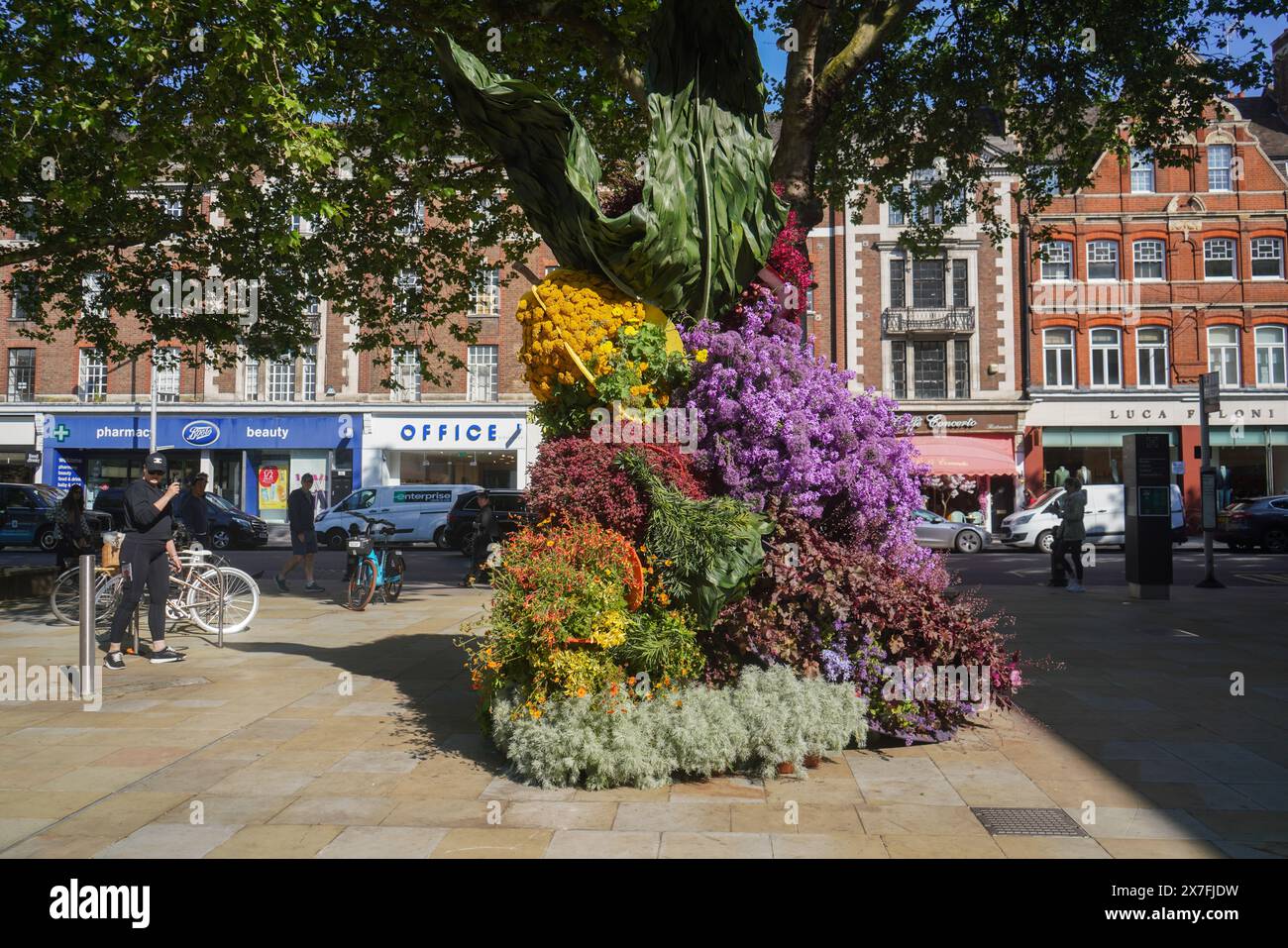 London, UK. 20 May, 2024. Vertical Veg a 3.5m tall still life crafted ...