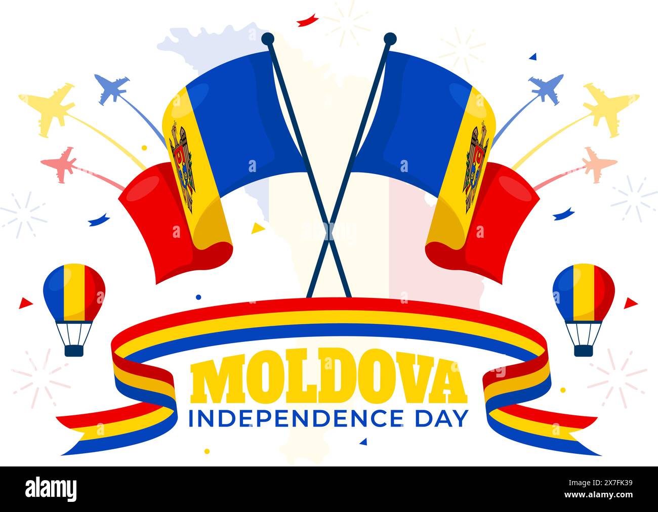 Moldova Independence Day Vector Illustration for August 27 featuring a ...