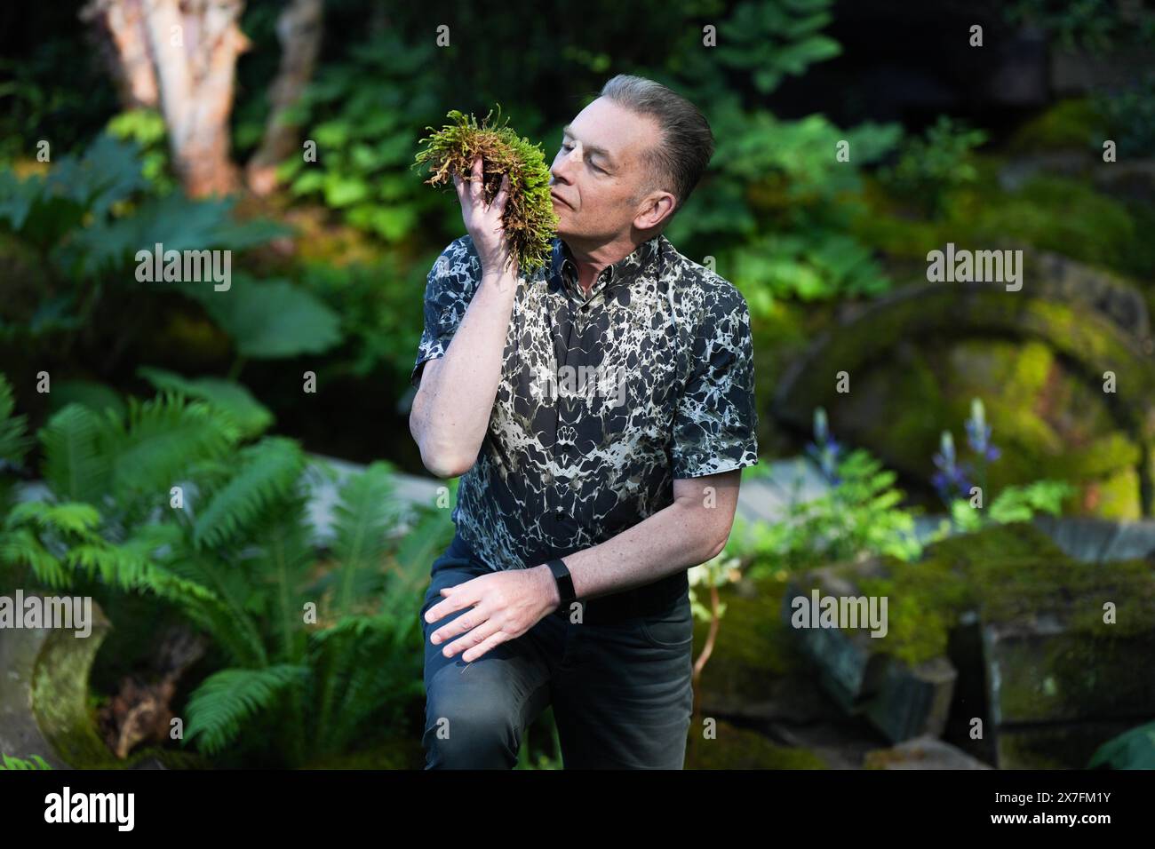 Chris Packham at the National Autistic Society garden during the RHS ...