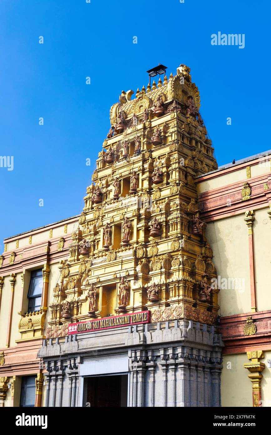 Exterior of Sri Mahalakshmi Temple in East Ham, London, England Stock ...