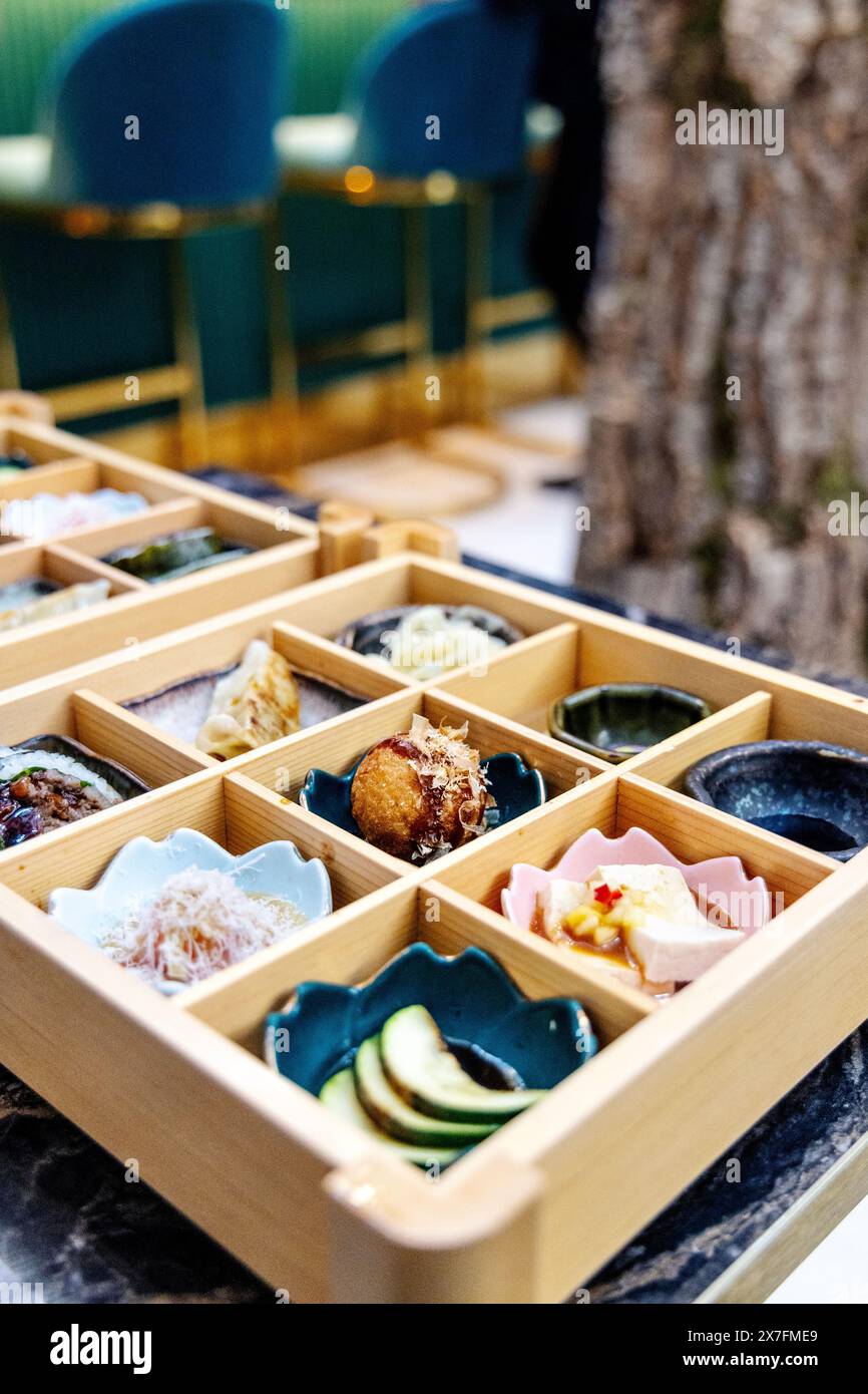 Omakase box at Japanese restaurant Kibako, London, England Stock Photo ...