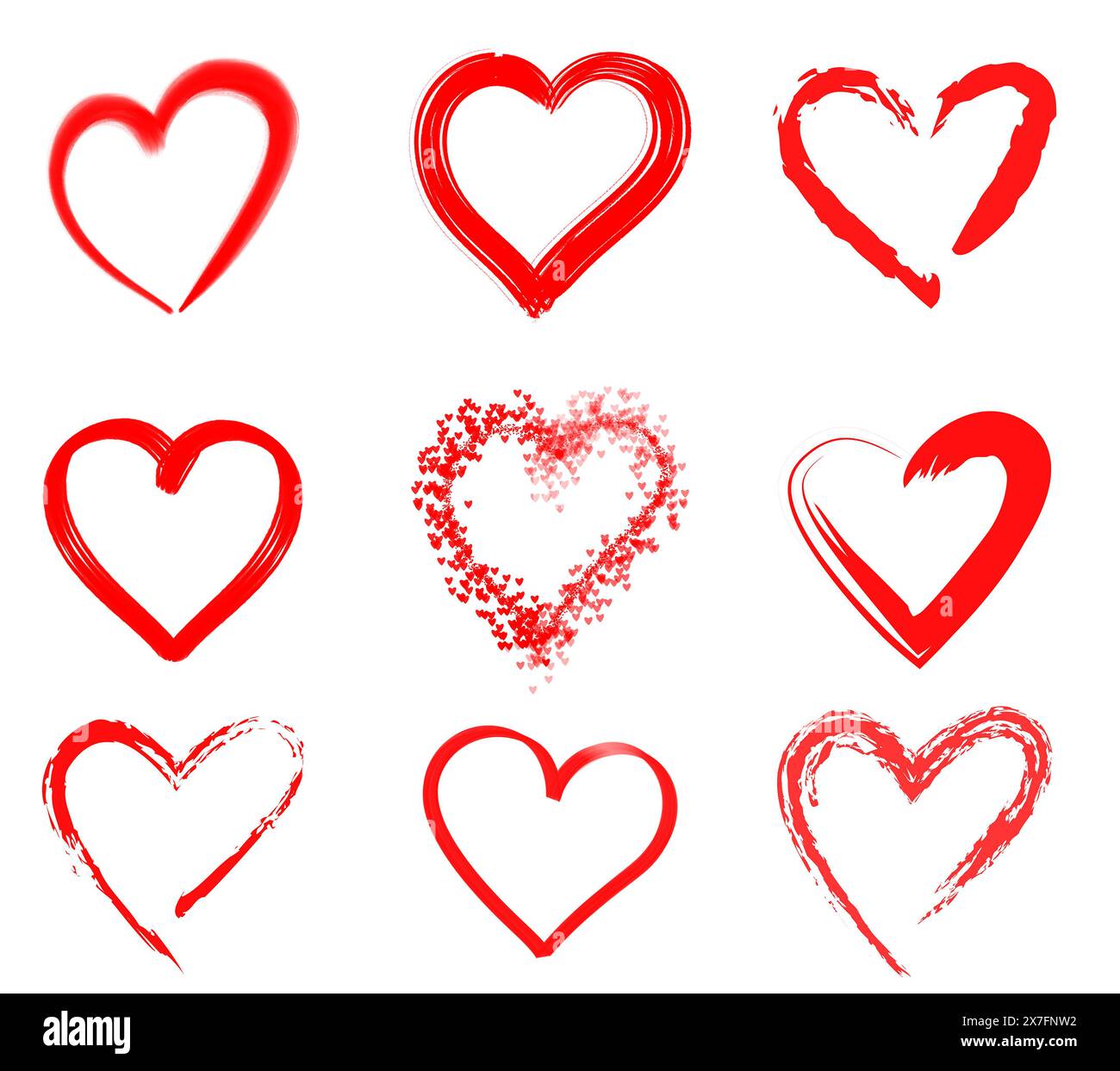 Heart different hearts collection Cut Out Stock Images & Pictures - Alamy