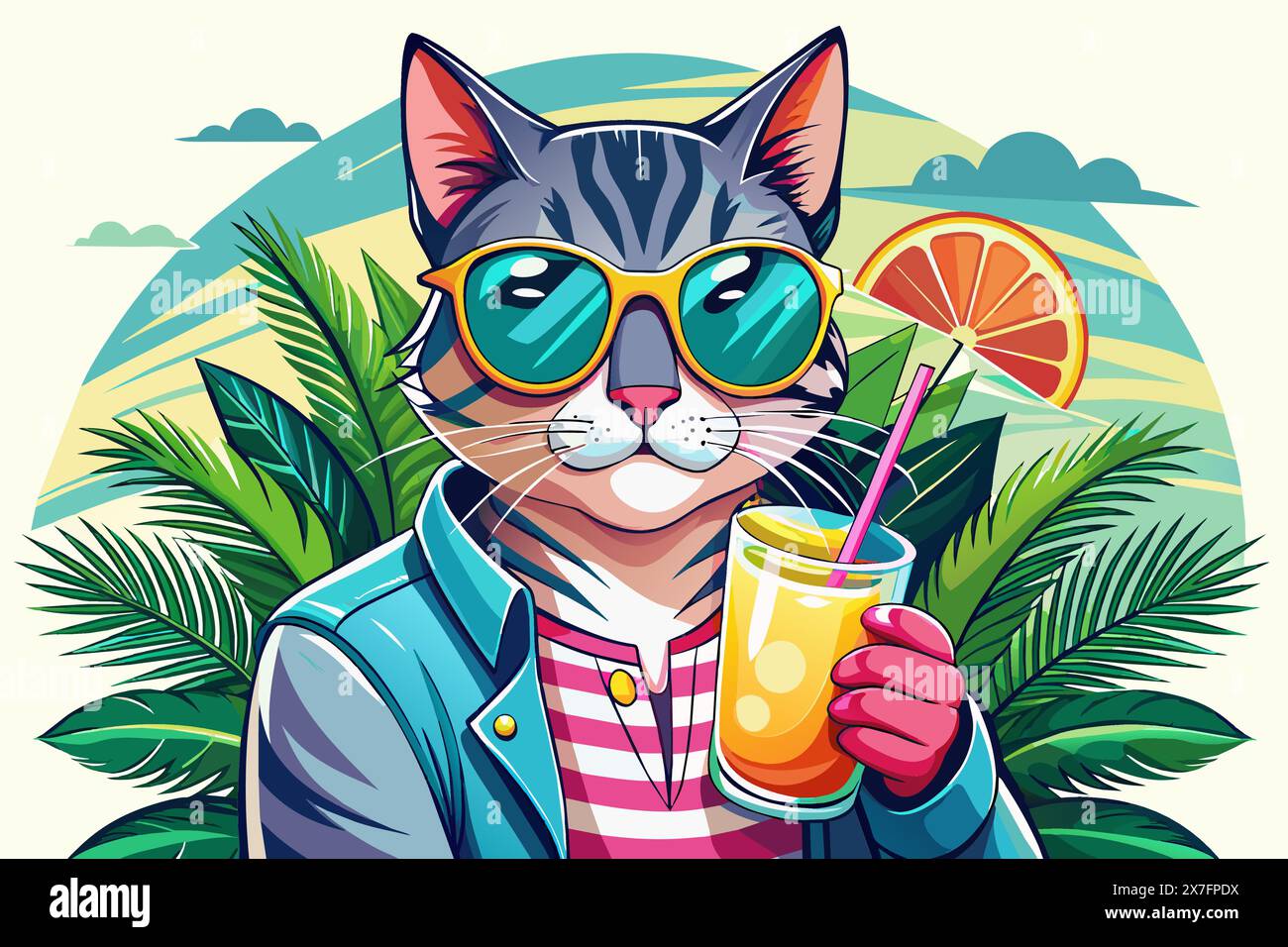 Fruit in palms Stock Vector Images - Alamy