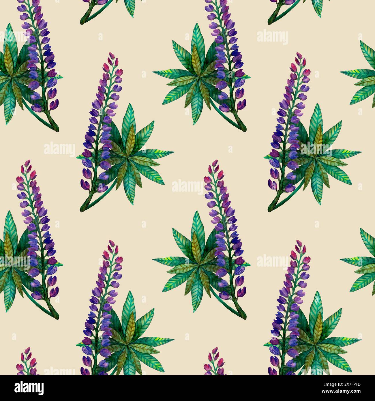 This design features a continuous layout of flowers and leaves set ...