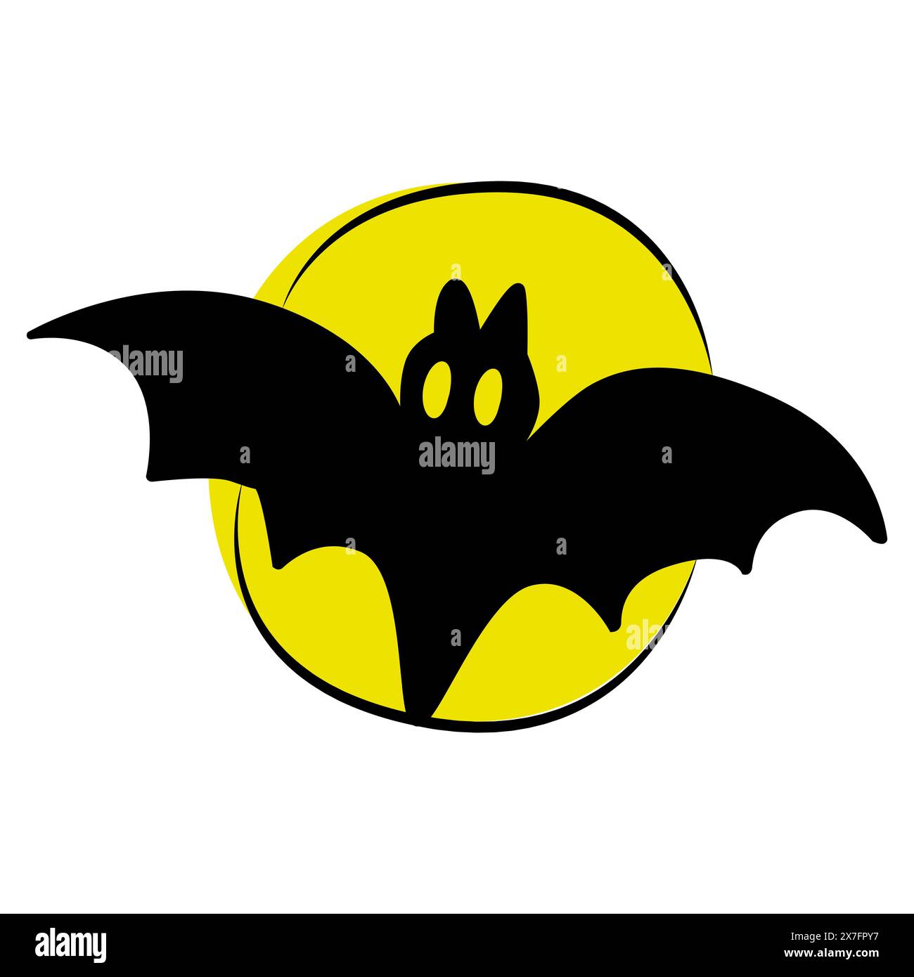 Scary flat sticker monster Stock Vector Images - Alamy