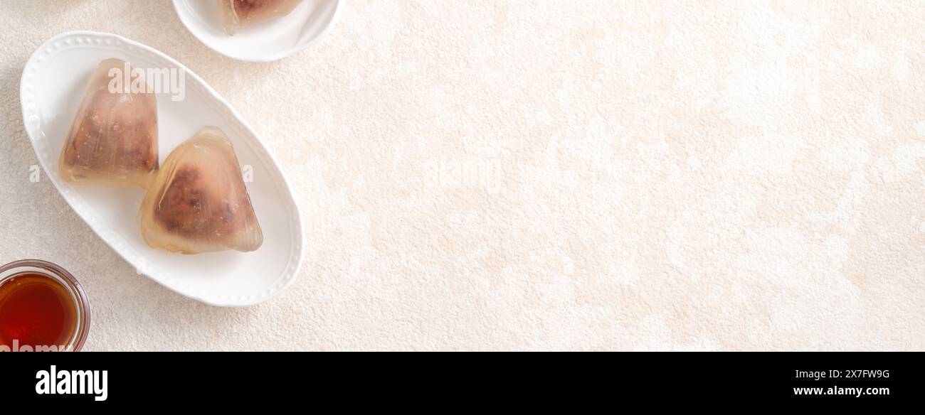 Zongzi, crystal ice rice dumpling for Dragon Boat Festival food with ...