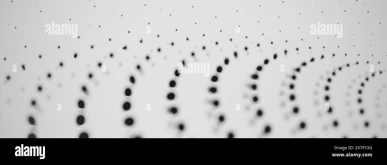 Vector abstract digital technology black particle dots on grey ...