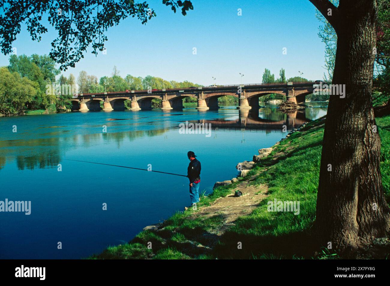 Italy, Lombardy, Lodi, Adda River, Bridge Stock Photo - Alamy