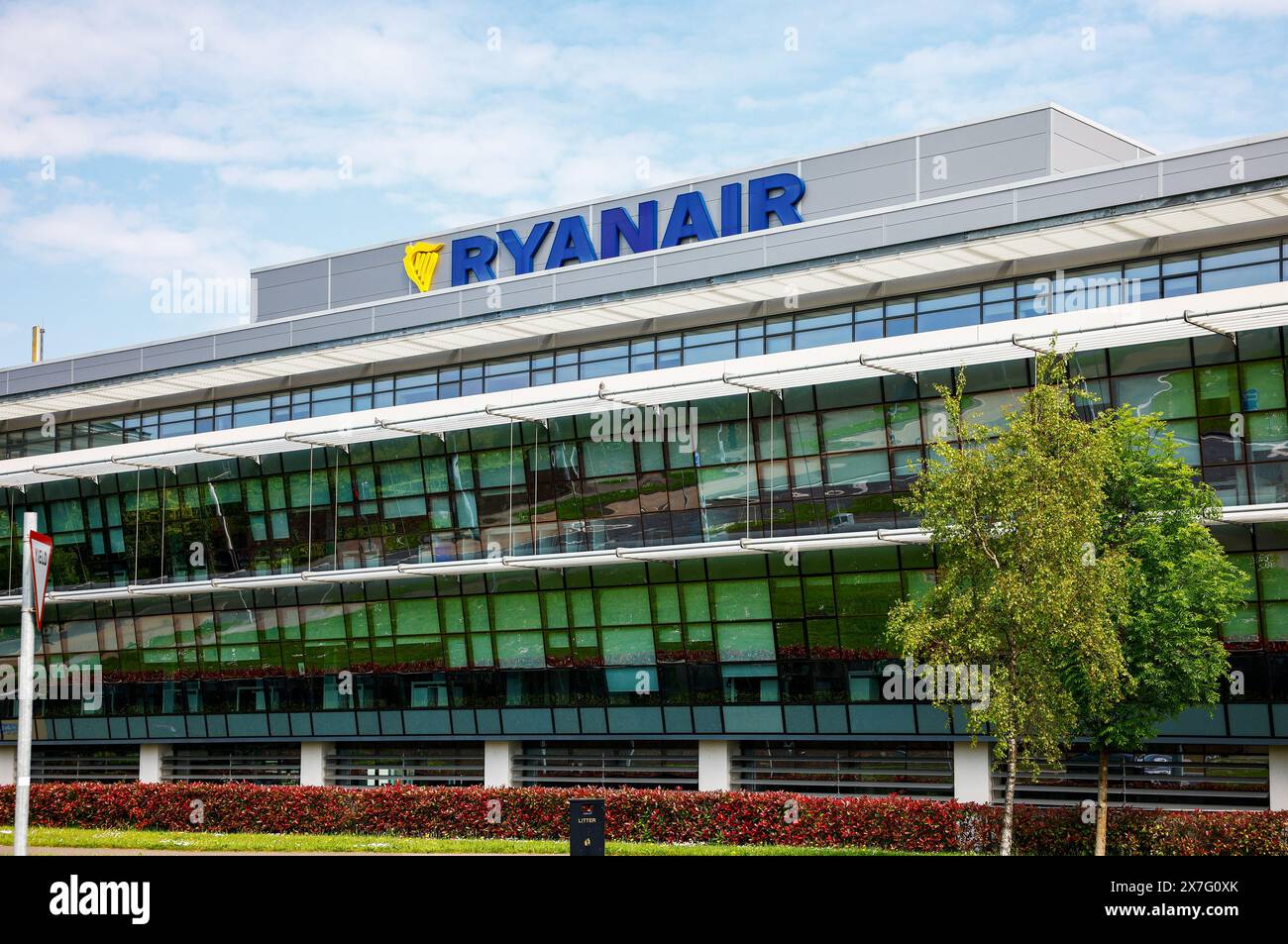 Ryanair headquarters building in Dublin, Ireland. Head office of Irish ...
