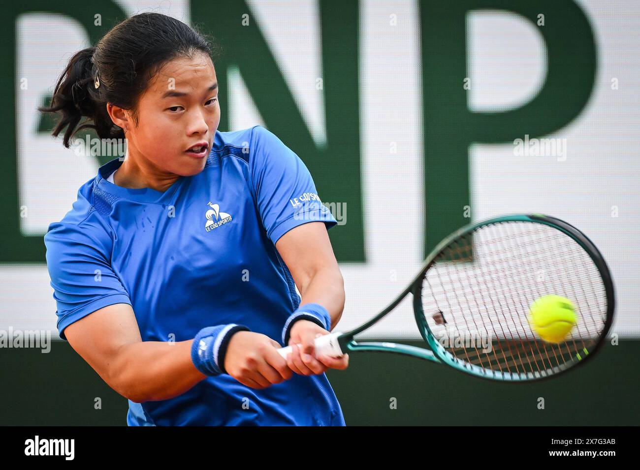 Jenny LIM of France during first qualifying day of Roland-Garros 2024, ATP and WTA Grand Slam ...