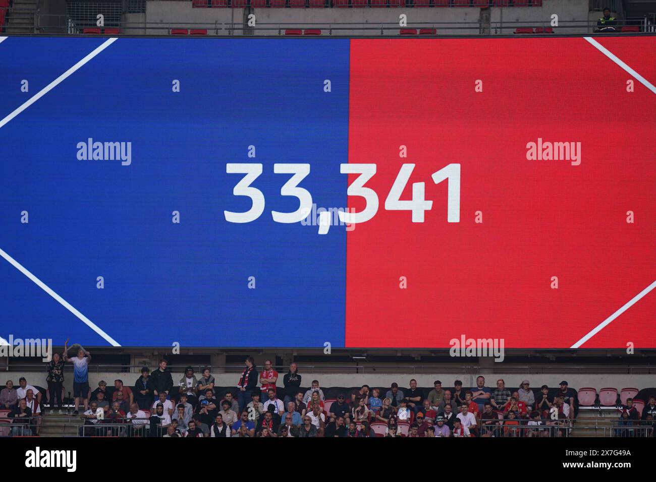 London, UK. 19th May, 2024. The Match day attendance during the Crawley ...