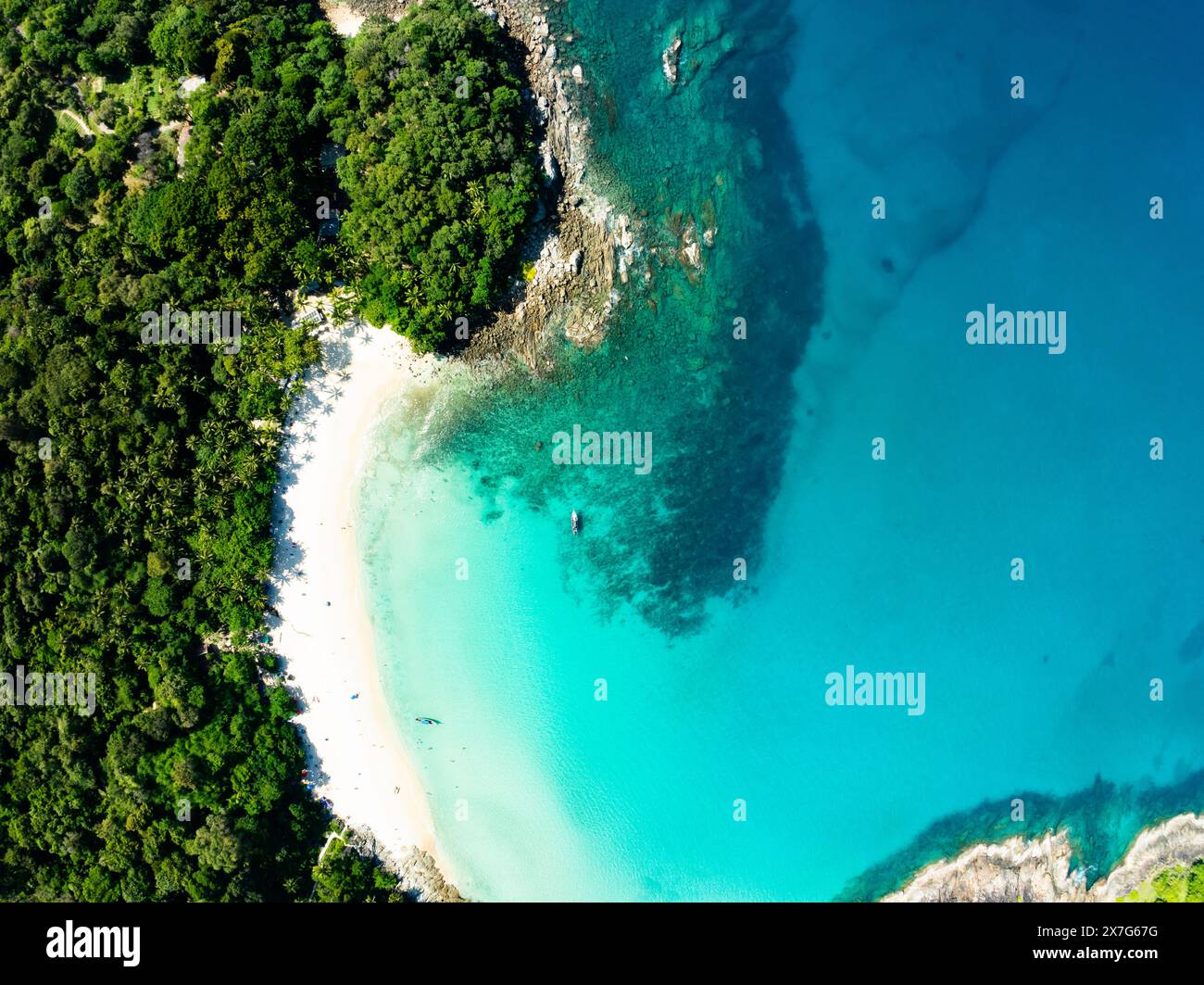 Aerial view Top down seashore background,Waves crashing on rock cliff ...