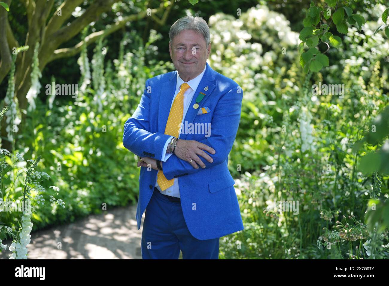Alan Titchmarsh in the National Garden Scheme garden, at the Chelsea ...