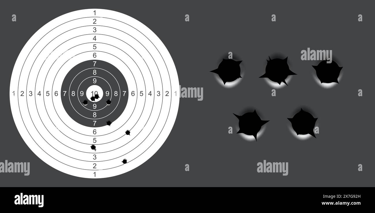 Pistol range target Stock Vector Images - Alamy