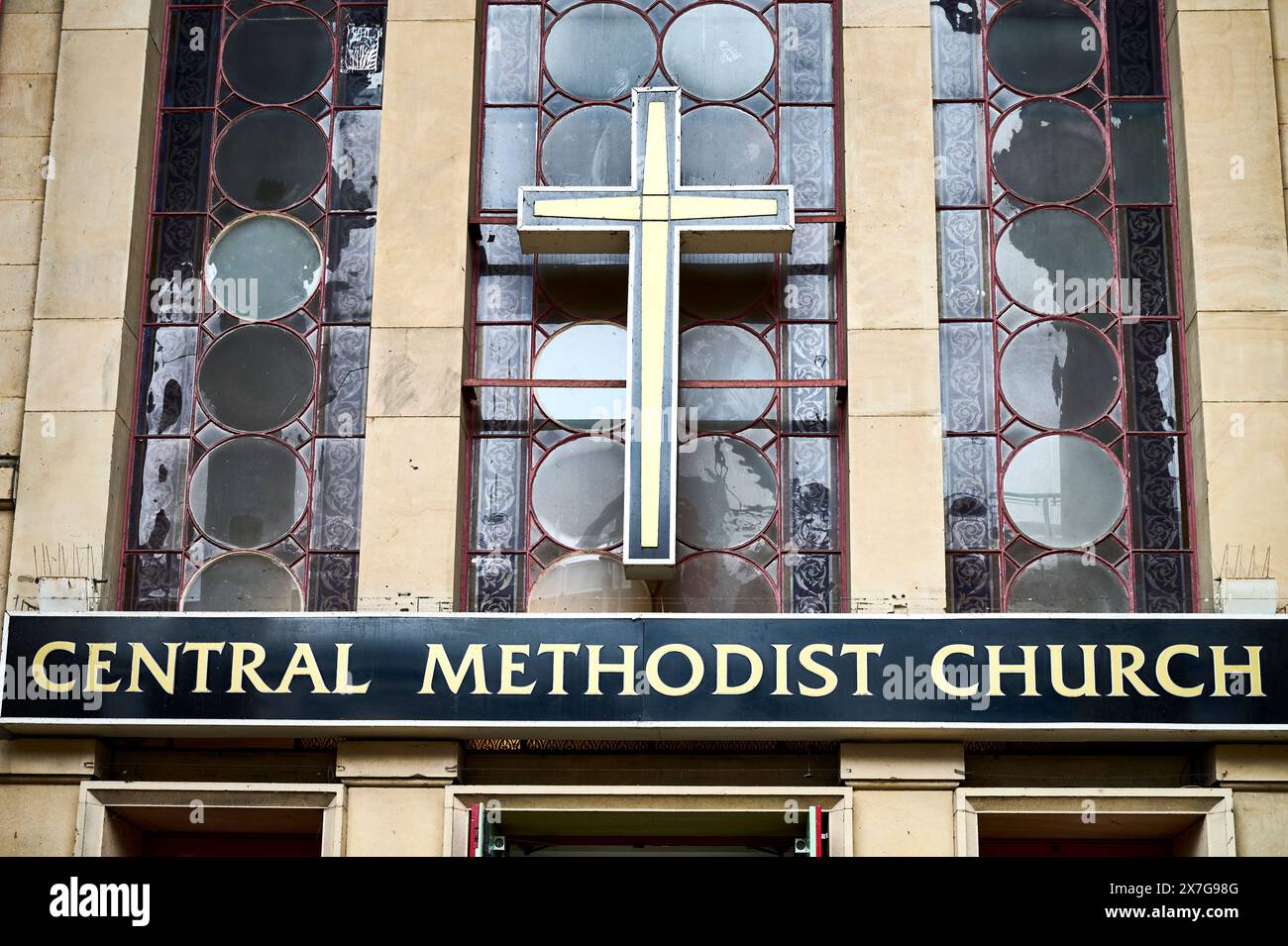 Foyer of Central Methodist Church.Preston Stock Photo - Alamy