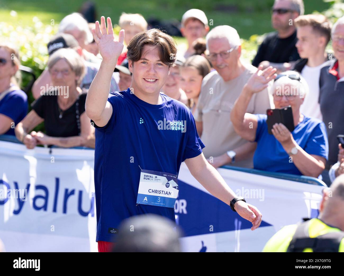 Broenderslev, Denmark. 20th May, 2024. Crown Prince Christian runs One ...