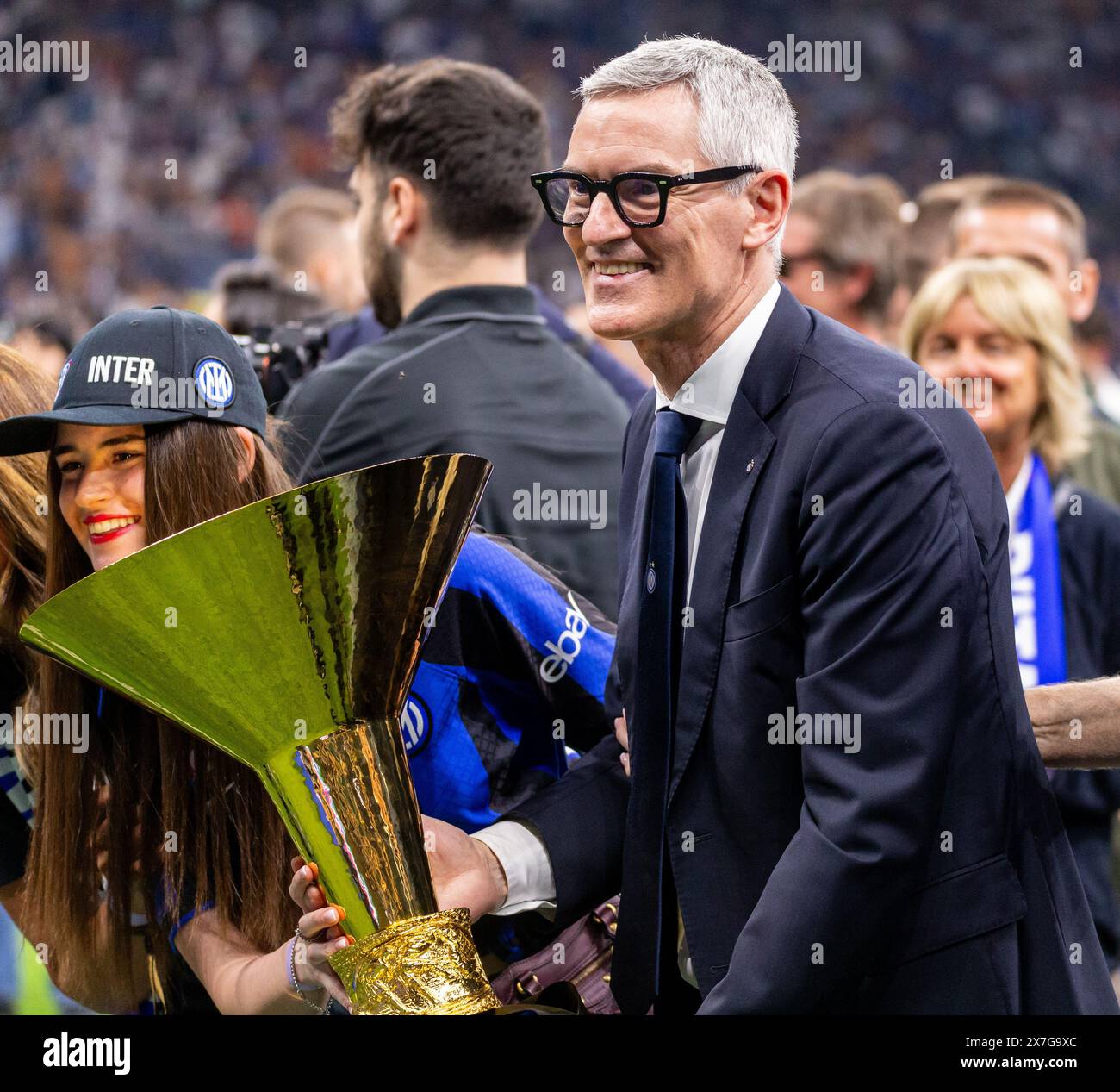 Milan, Italy - may 19 2024 - Inter vs Lazio serie A - alessandro ...