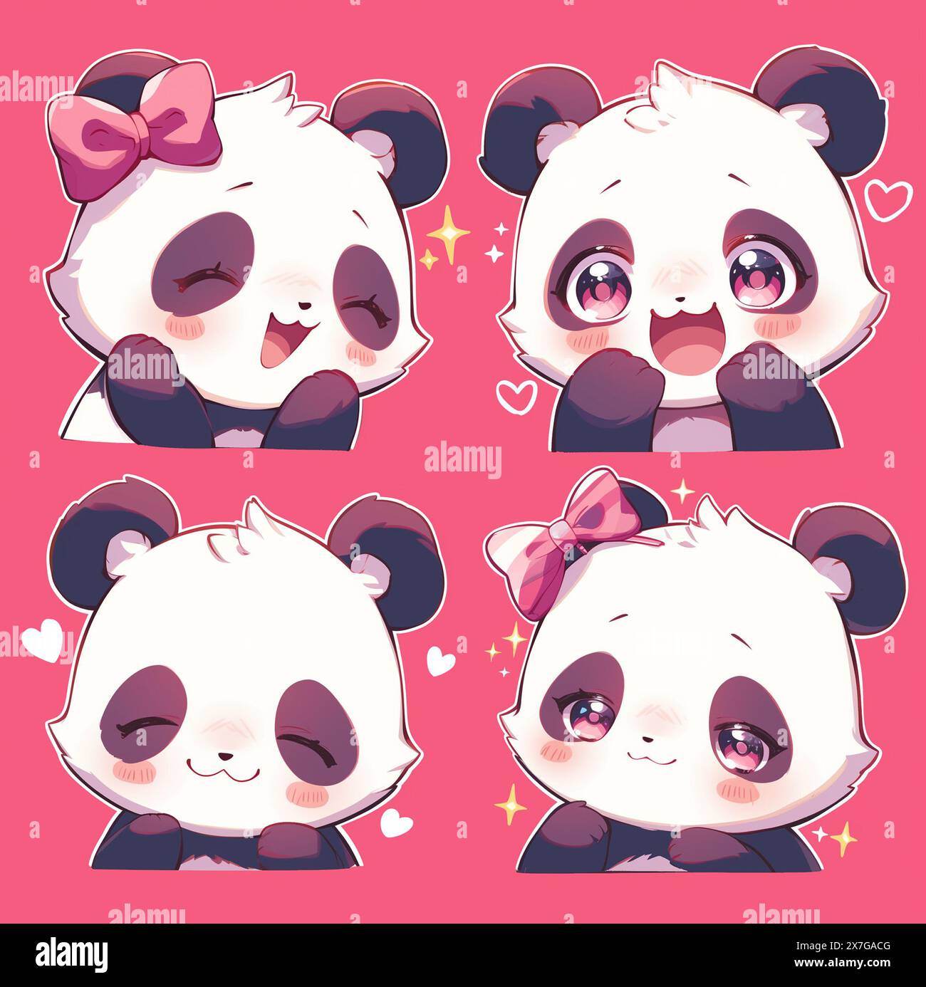 Cute panda girl cartoon hi-res stock photography and images - Alamy