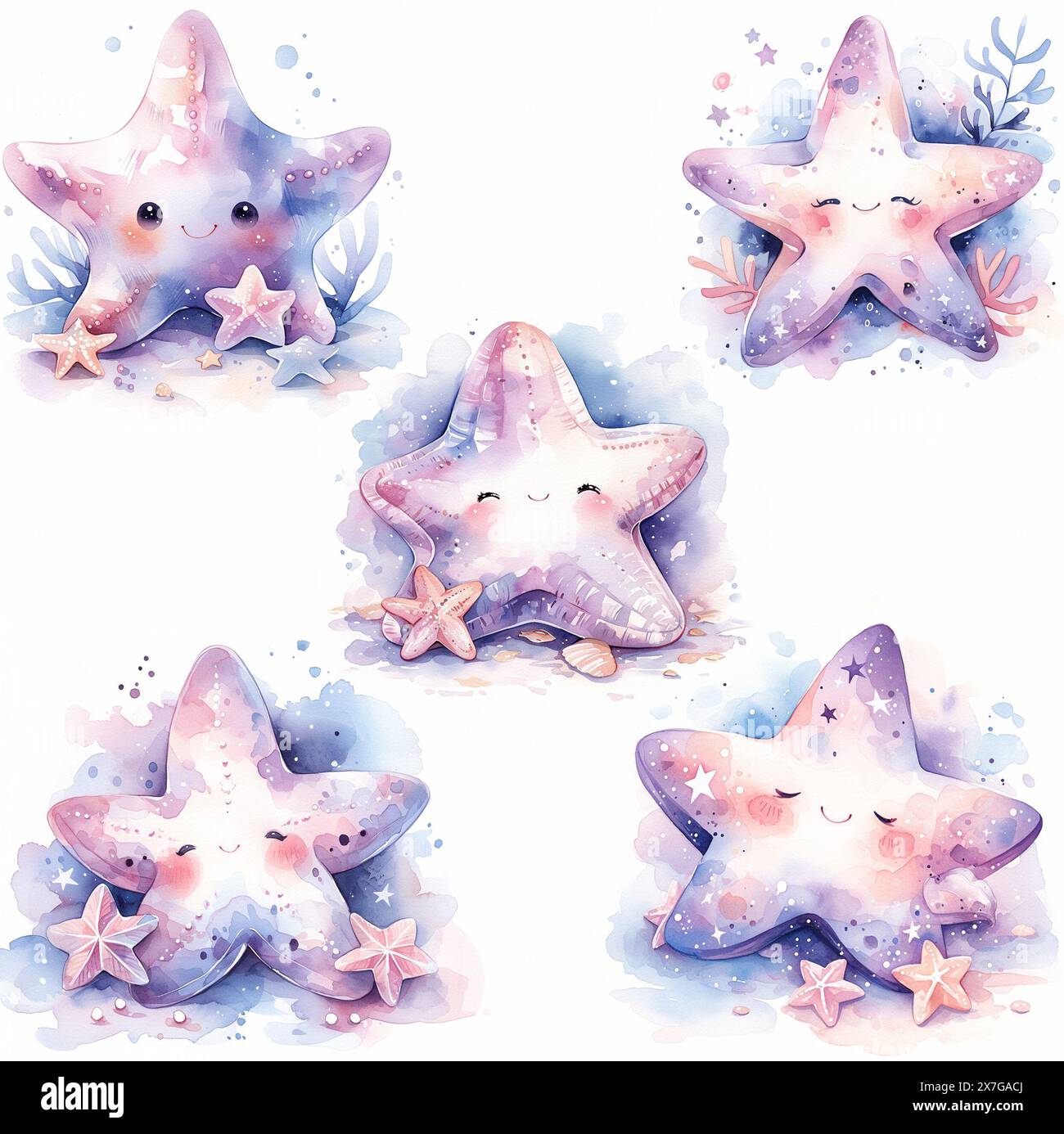 cute kawaii red fox with fangs isolated funny and beautiful set for ...