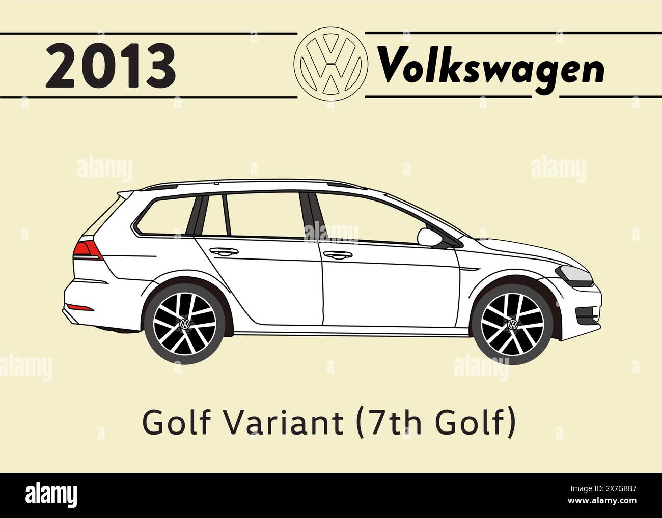 Vw golf variant Stock Vector Images - Alamy