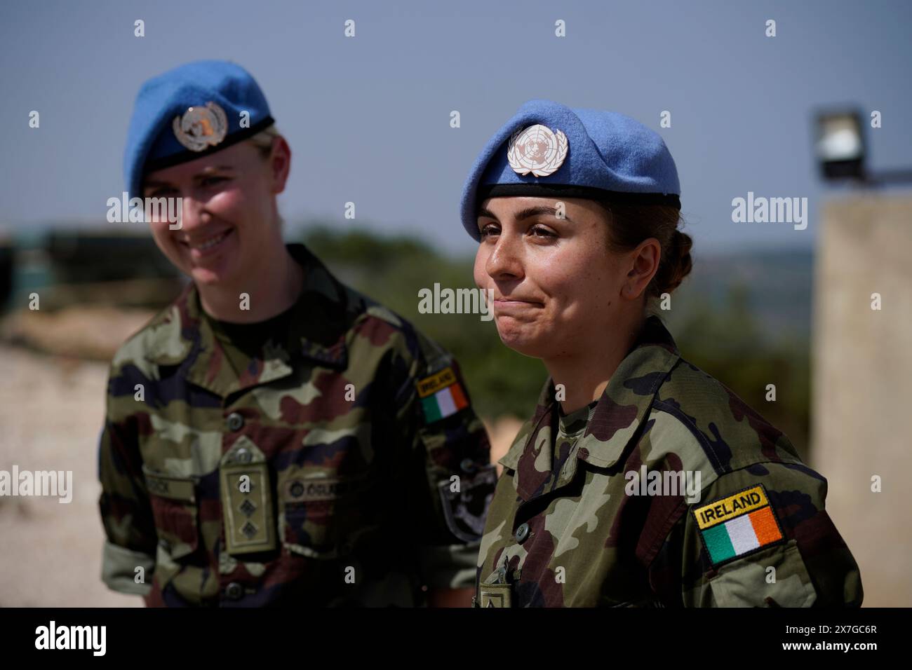 L-R Captains Asleigh Weadick and Chloe McMahon of the 123rd Infantry ...