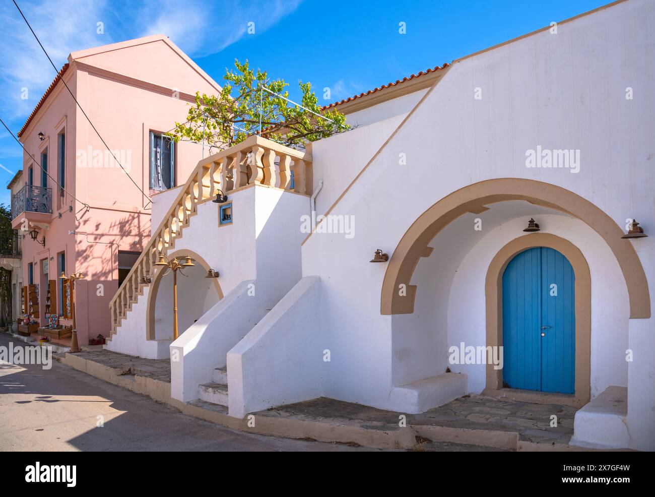 Village of Milopotamos in island of Kythera, Greece Stock Photo - Alamy