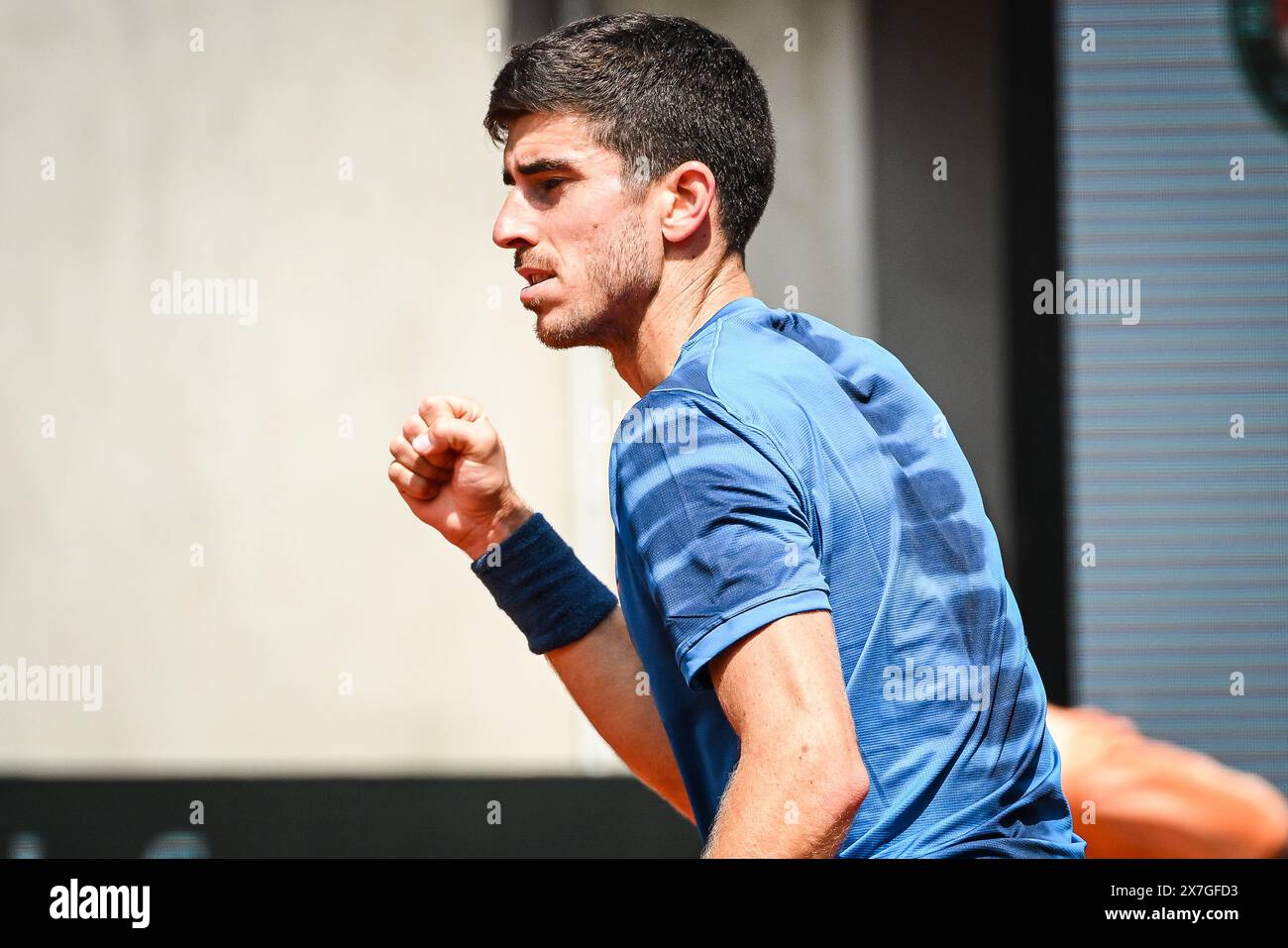 Franco AGAMENONE of Italia celebrates his point during first qualifying ...