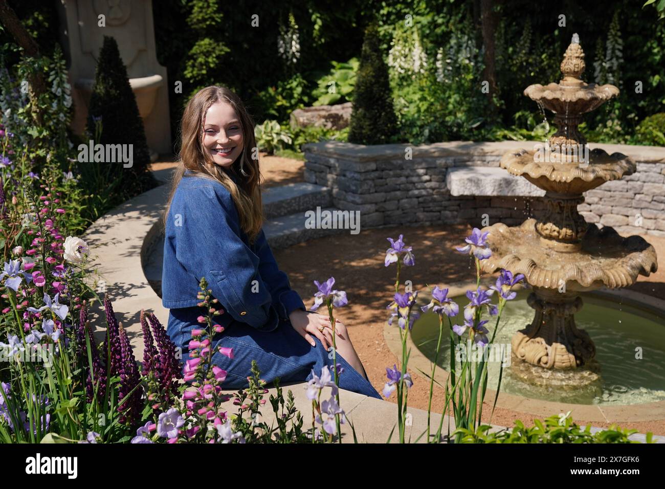 Bridgerton cast member Hannah Dodd in the Bridgerton Garden, during the ...