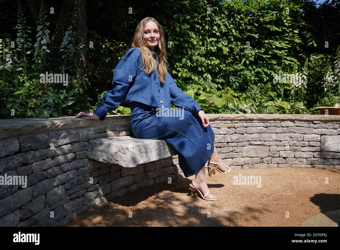 Bridgerton cast member Hannah Dodd in the Bridgerton Garden, during the ...
