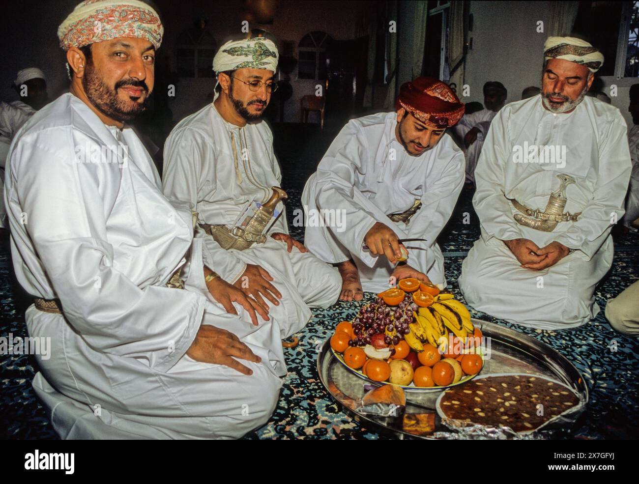 Mudayrib, Oman, Arabian Peninsula, Middle East - Omani Men Taking ...
