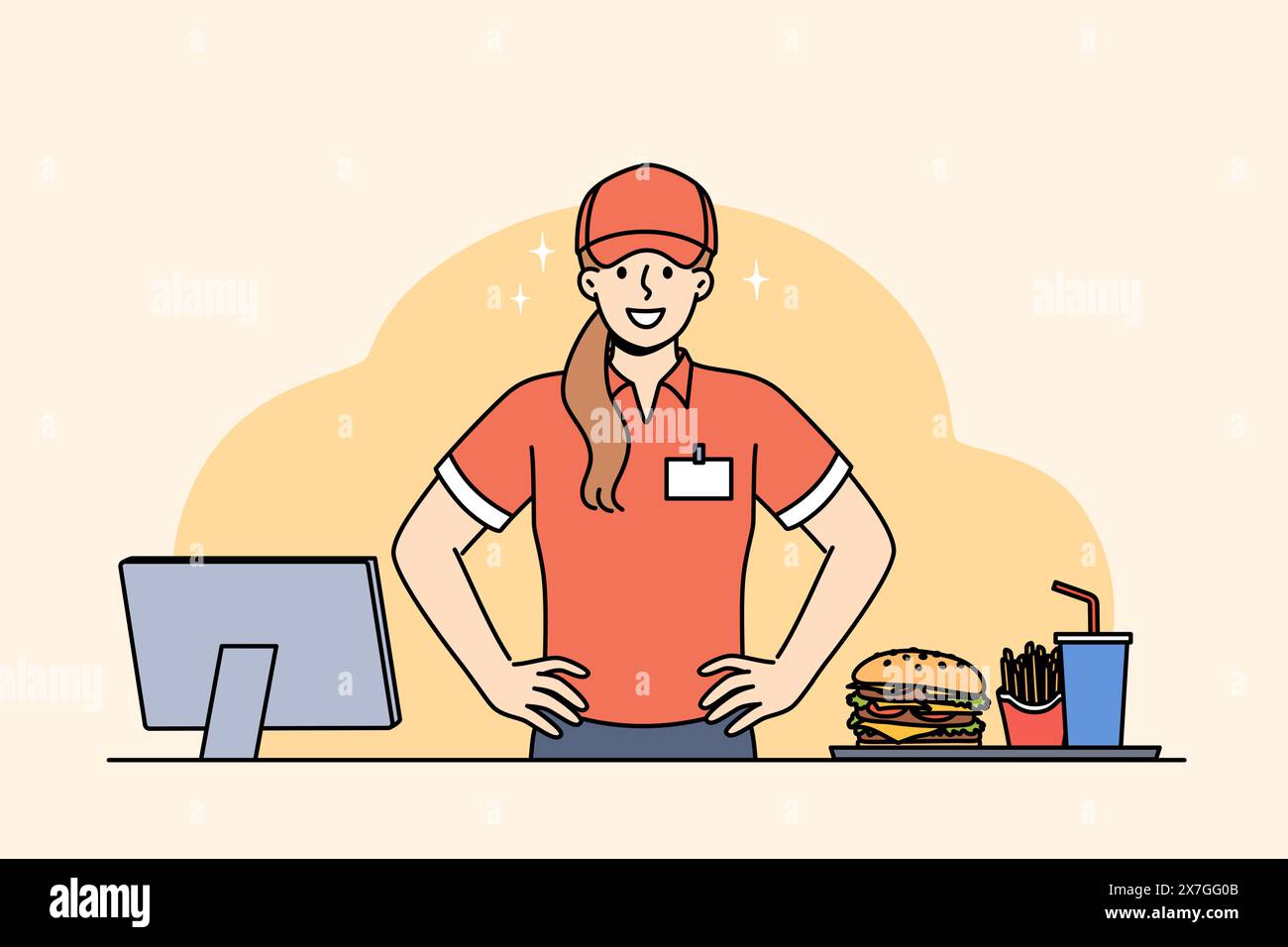 Fast food worker and teenager hi-res stock photography and images - Alamy
