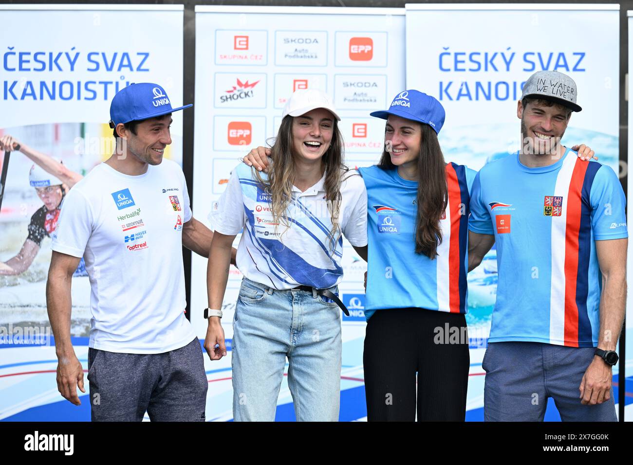 Prague, Czech Republic. 20th May, 2024. From left Czech slalom ...