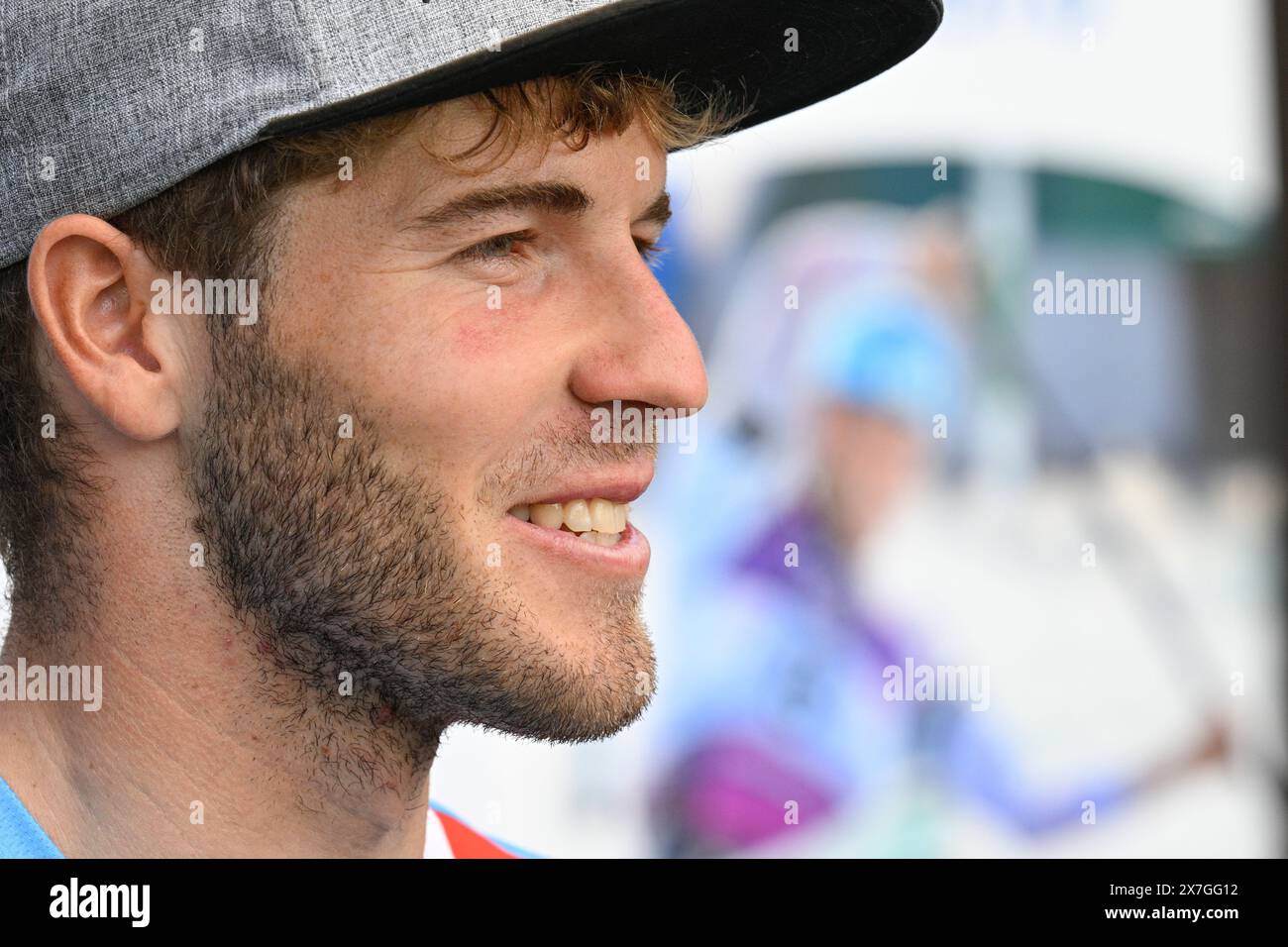 Czech slalom canoeist Lukas Rohan poses for photographers at an ...