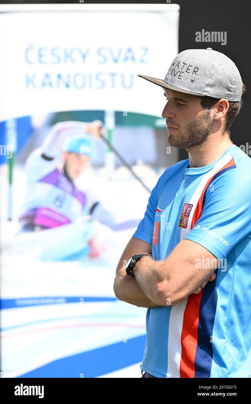 Prague, Czech Republic. 20th May, 2024. Czech slalom canoeist Lukas ...