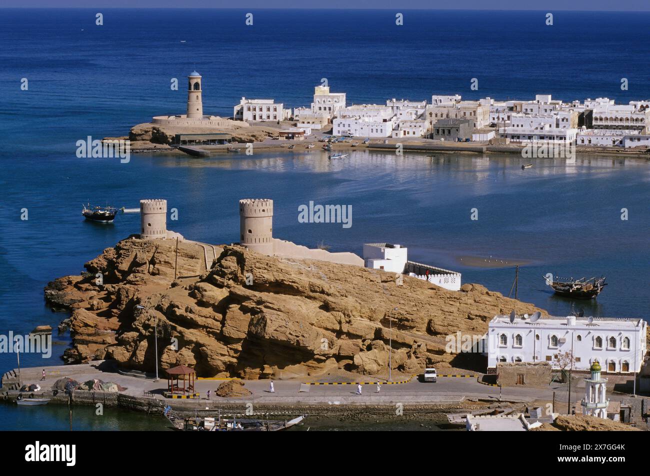 Sur, Oman, Arabian Peninsula, Middle East - Port Entrance. This port ...