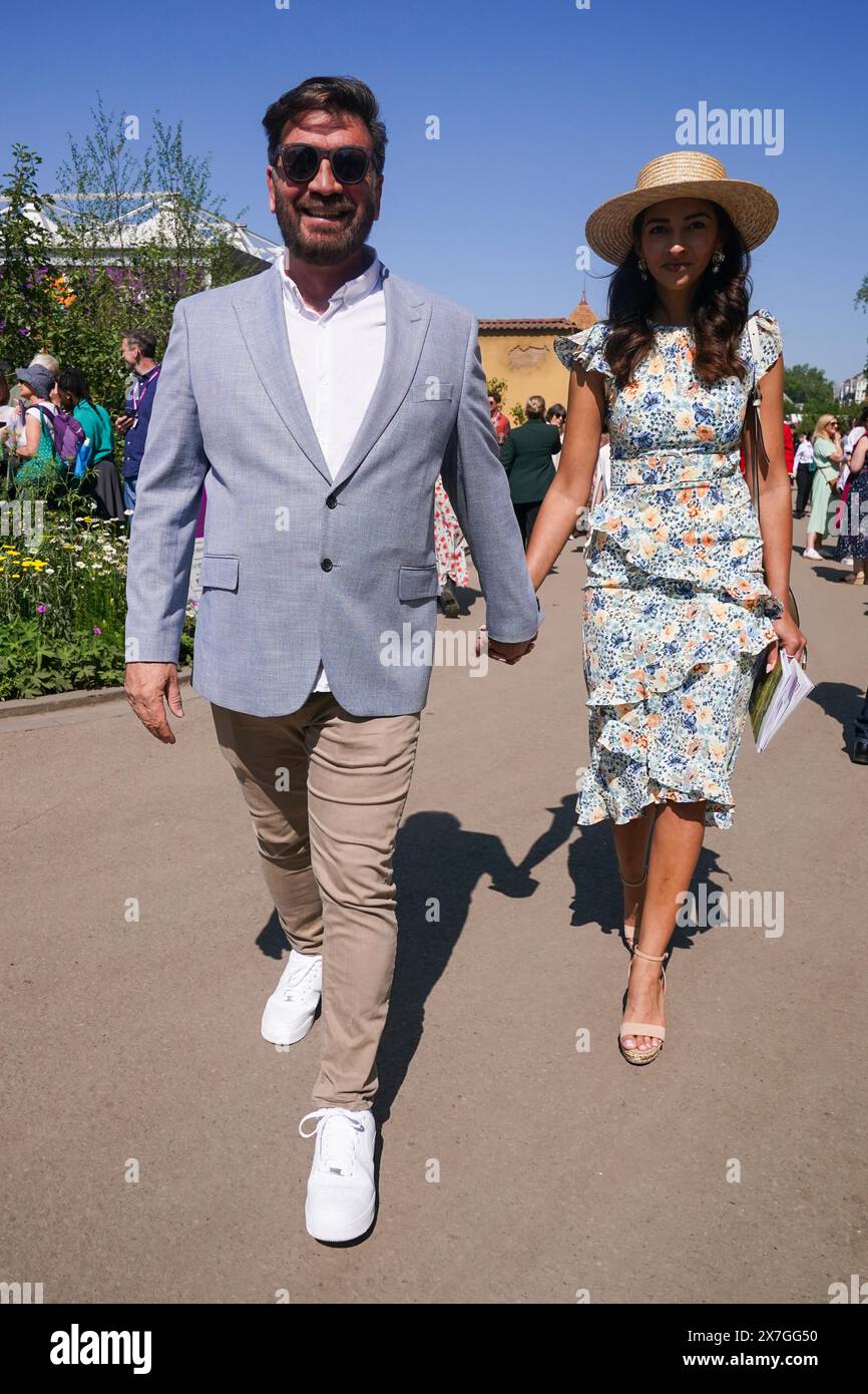 Nick Knowles alongside fiancee Katie Dadzie during the Chelsea Flower ...