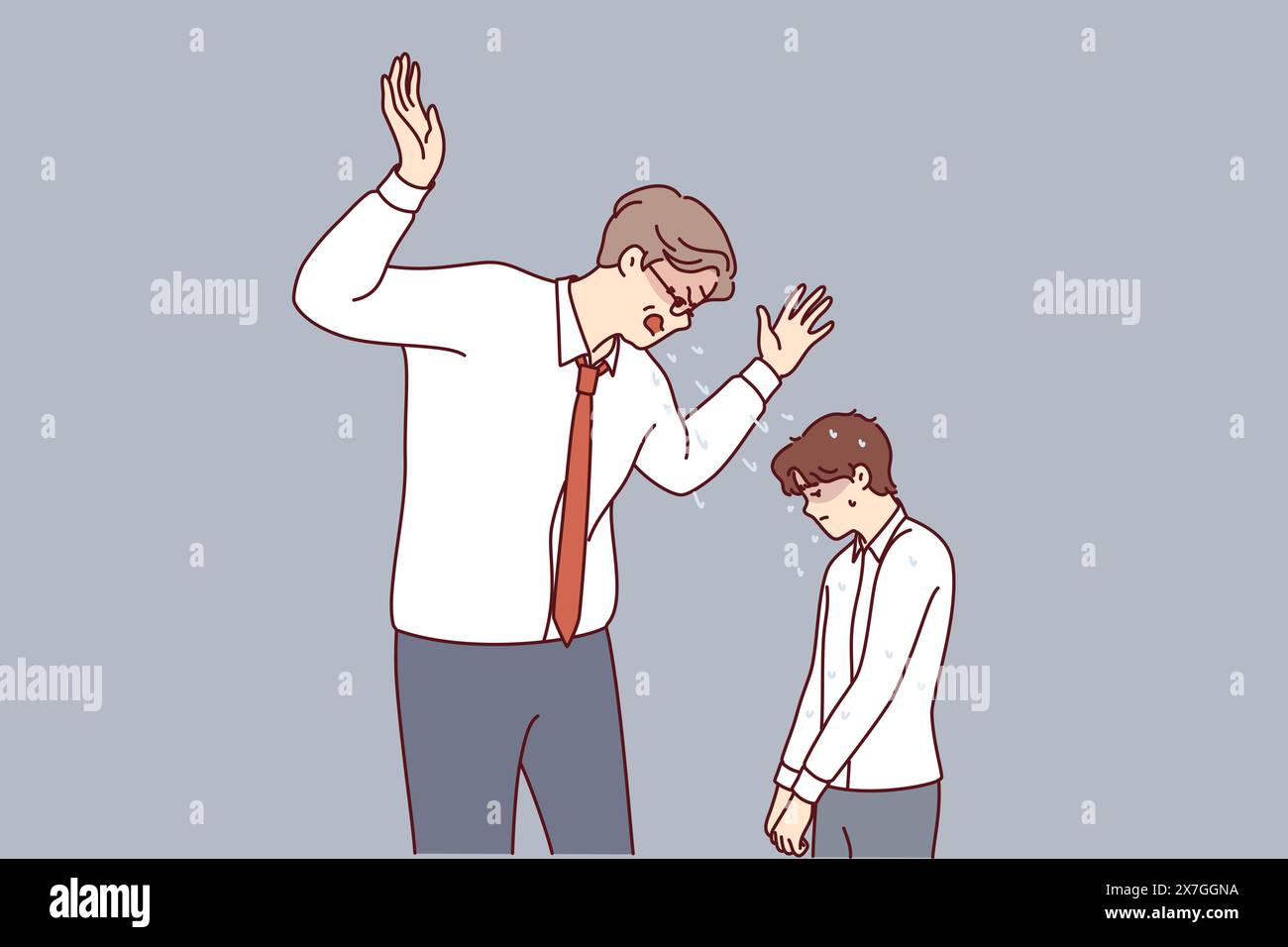 Manager scolding employee Stock Vector Images - Alamy