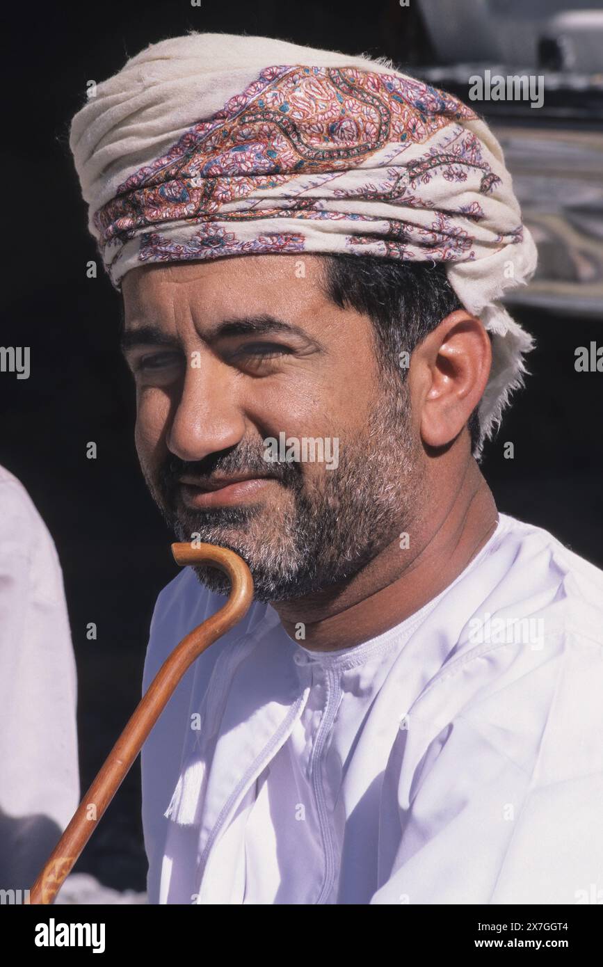 Muscat, Oman, Arabian Peninsula. Omani Man, a government employee ...