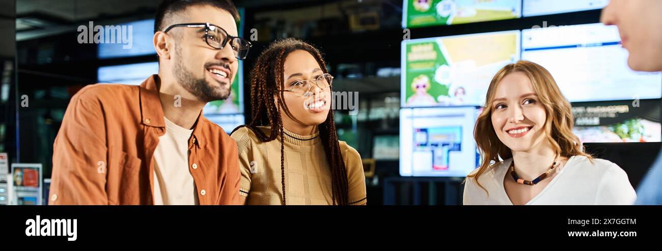 Multicultural colleagues, diverse businesspeople in casual clothes ...