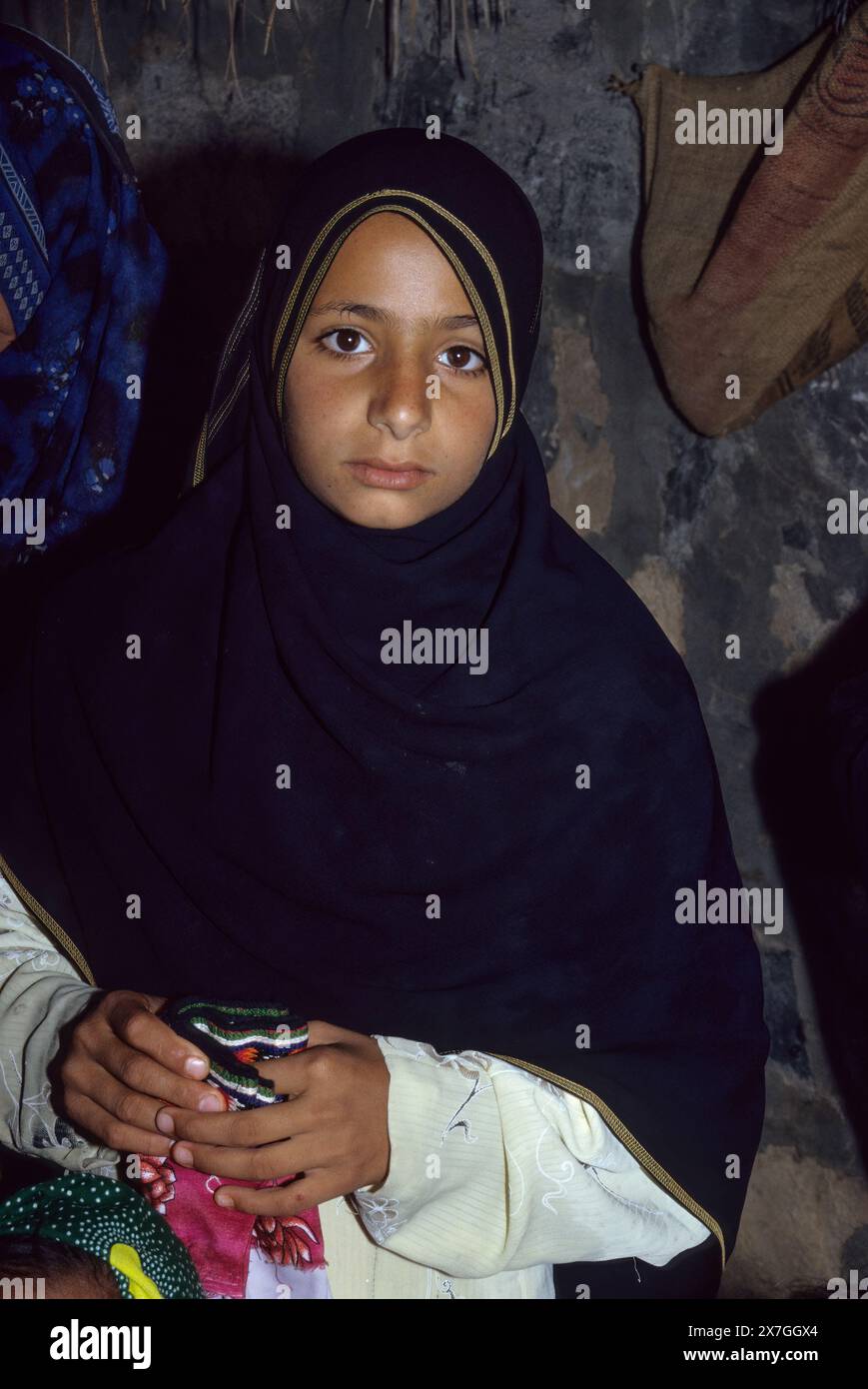 Wadi Ghul, Oman, Arabian Peninsula, Middle East. Omani Teenage Girl ...