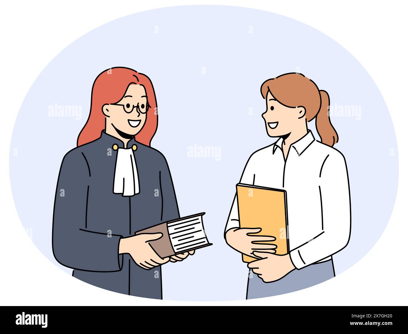 Judge woman smiling holding Stock Vector Images - Alamy