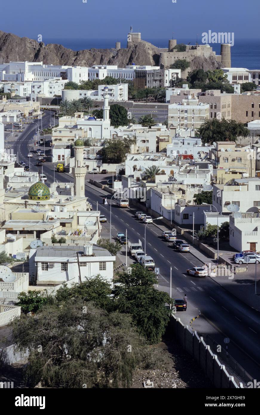 Muscat, Oman. Fort Mirani, built by the Portuguese in the 16th. century ...