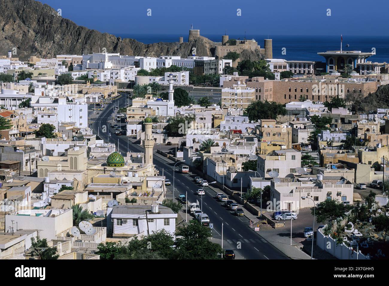 Muscat, Oman. Fort Mirani, built by the Portuguese in the 16th. century ...
