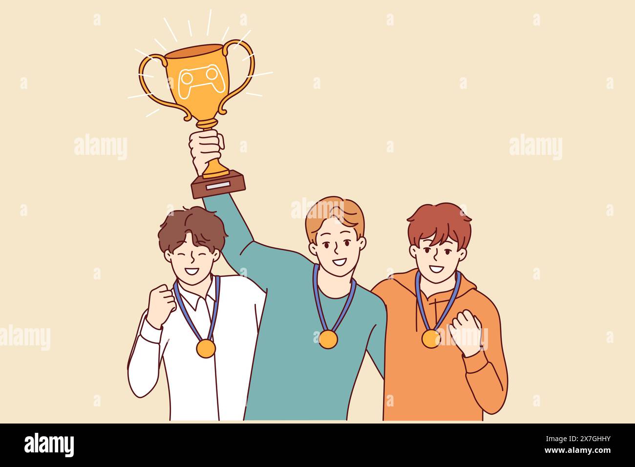 Receiving medals Stock Vector Images - Alamy