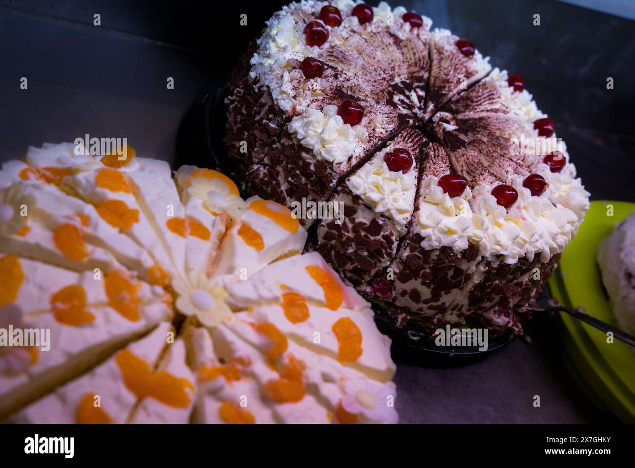 cake, tart, cake buffet, black forest cherry, sweet, fine, good, food ...