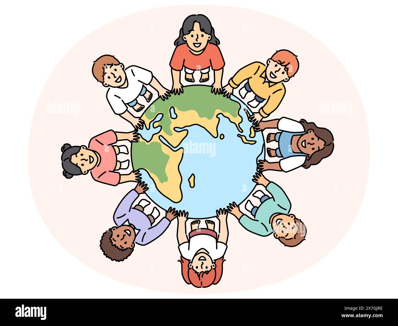 Mixed school children Stock Vector Images - Alamy