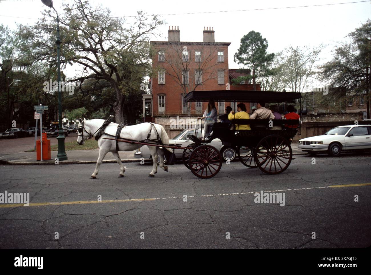 Savannah, GA., USA. 1983. Jones Street in Savannah’s Historic District ...