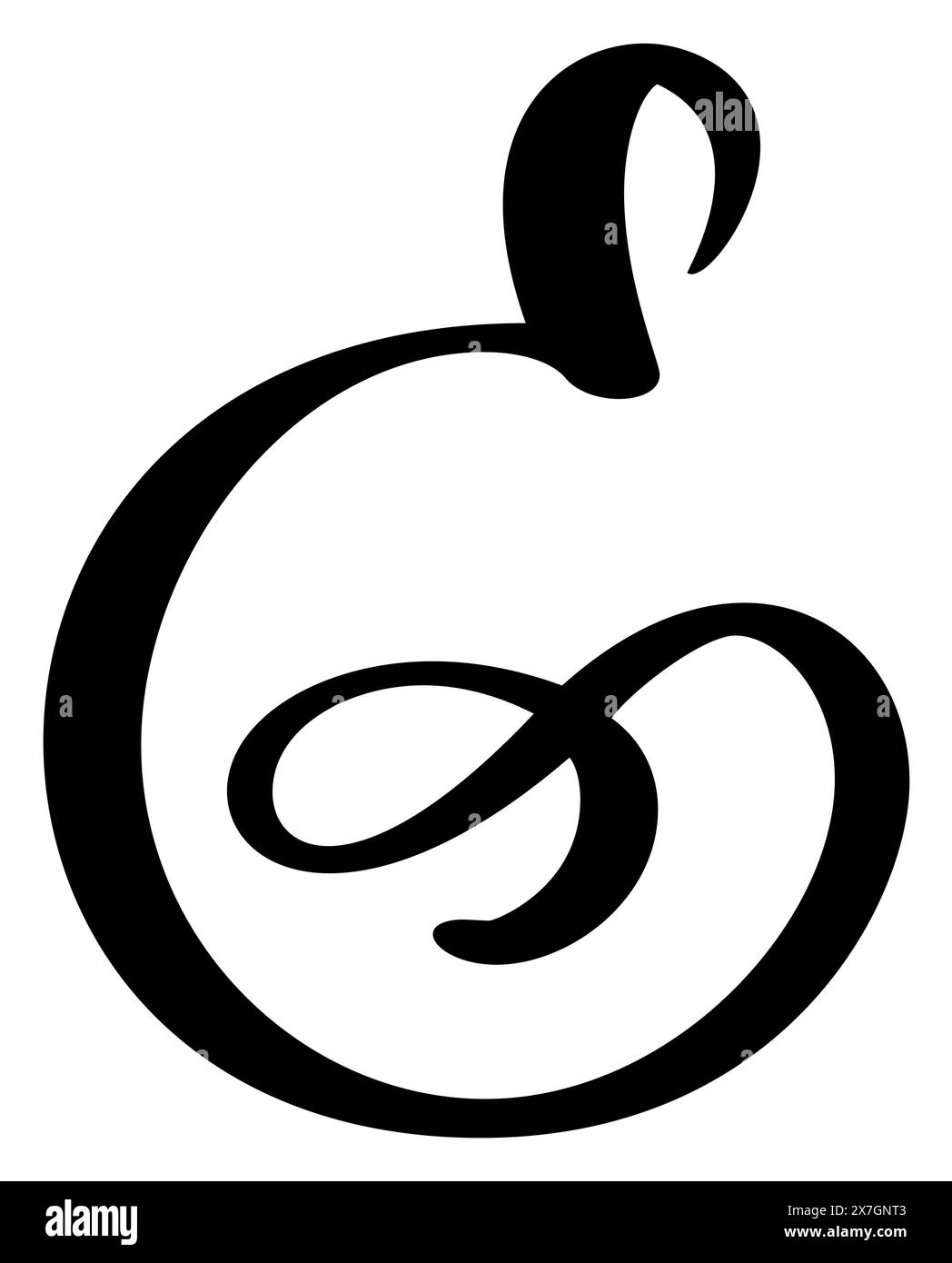 Vector calligraphy hand drawn letter E logo. Script font. Handwritten ...