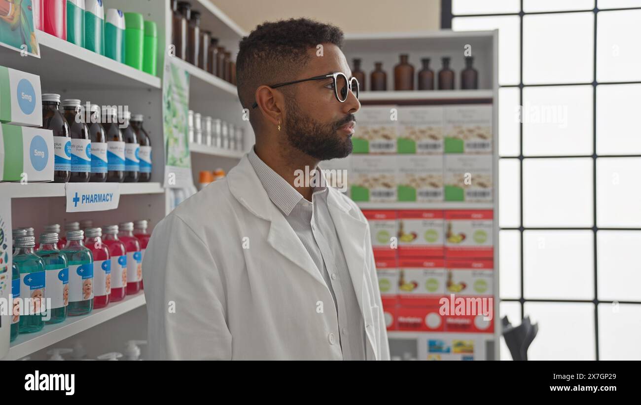 Focused male customer stands in hi-res stock photography and images - Alamy